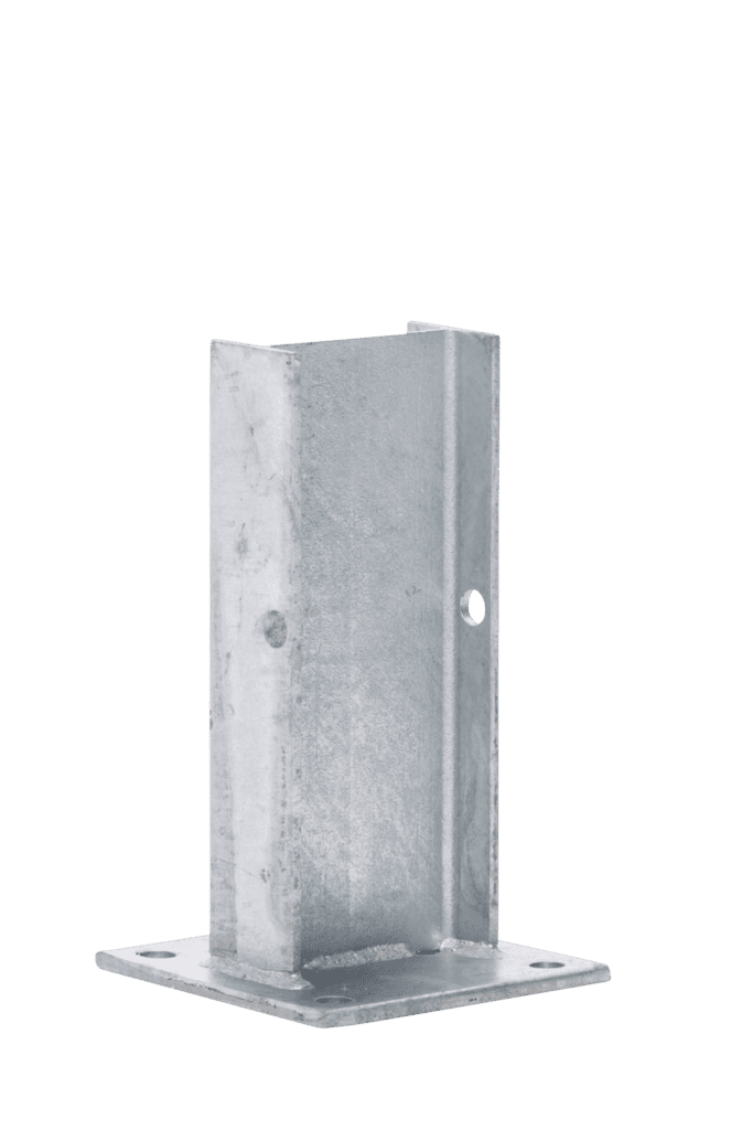 IPE 140 paal met voetplaat, hoogte 350 mm | StalenMaterialen.nl